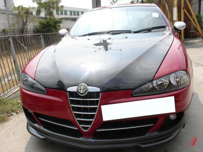 Alfa Romeo 2007 147 carbon fiber front spoiler lip - Faithful Rainbow