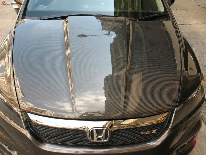Honda 2007-10 Stream RN6 RN8 R010 carbon fiber front hood bonnet ...