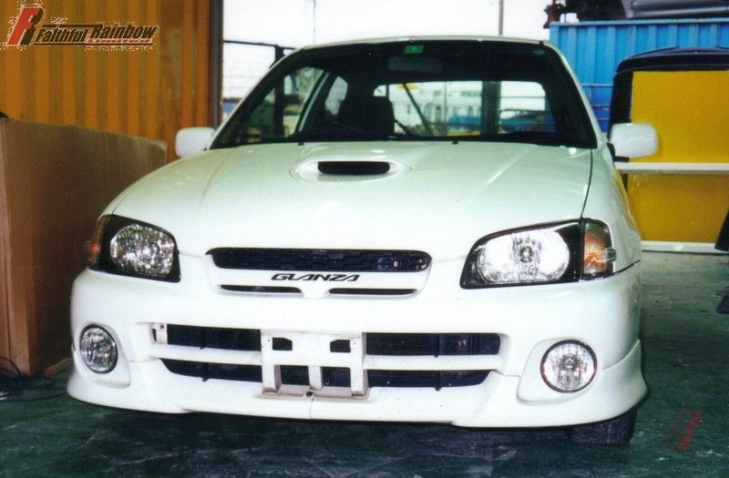 Toyota 2000 Starlet EP91 A001L front spoiler lip - Faithful Rainbow