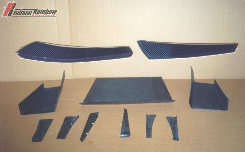 Mitsubishi 2004 Lancer Evolution VIII CT9A V002D carbon fiber rear ...